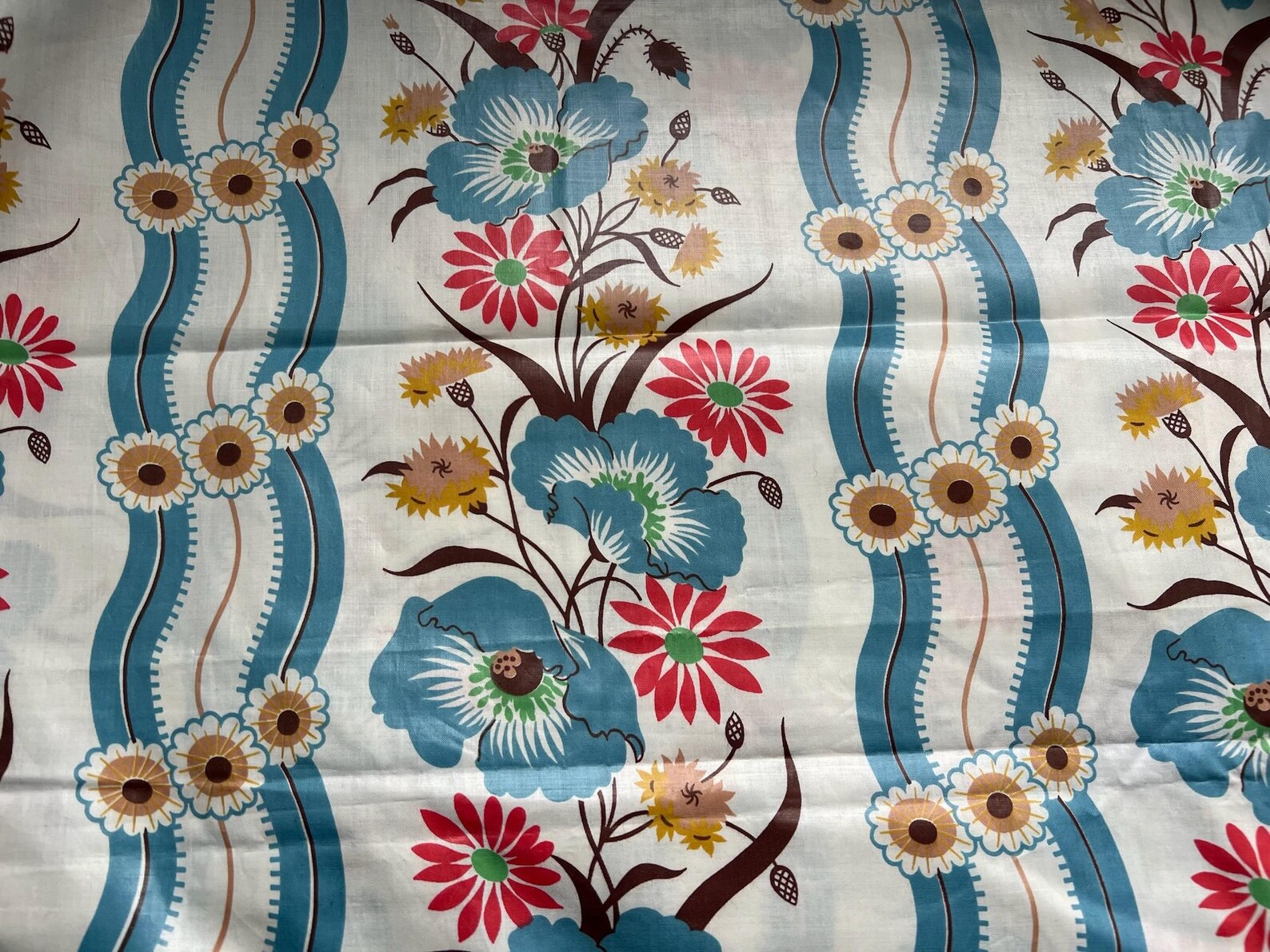 Goodall 1940’s Chintz Blue Floral Pattern 2 Yards - Etsy