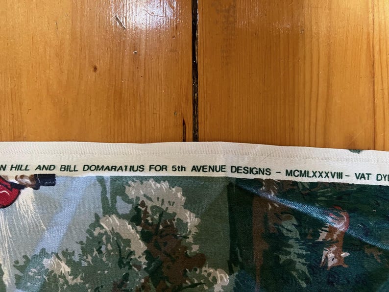 1988 Fox Hunting Print Fabric 54”x34” - Etsy