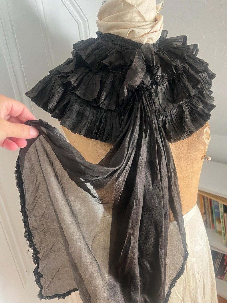 Antique Victorian Silk Collar Size S/m - 1880-1910 - Etsy