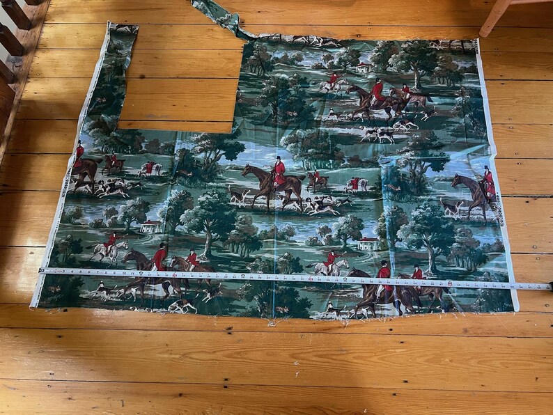 1988 Fox Hunting Print Fabric 54”x34” - Etsy
