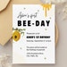 Bee Theme Birthday Cards for Toddlers First Birthday Invitations Honey ...