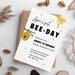Bee Theme Birthday Cards for Toddlers First Birthday Invitations Honey ...