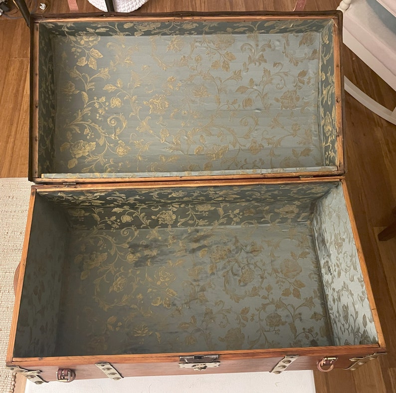 Restored Jenny Lind Antique Trunk Circa 1850 With Tray & Key - Etsy