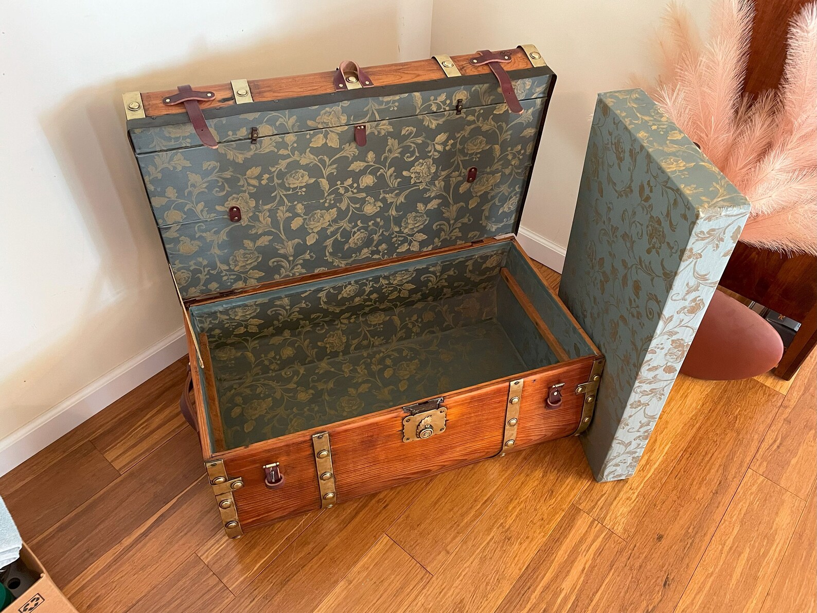 Restored Jenny Lind Antique Trunk Circa 1850 With Tray & Key - Etsy
