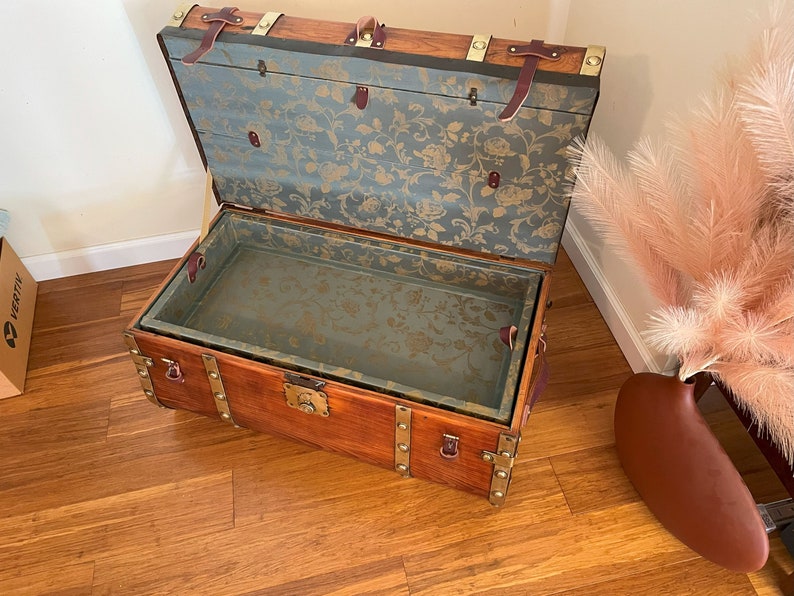 Restored Jenny Lind Antique Trunk Circa 1850 With Tray & Key - Etsy