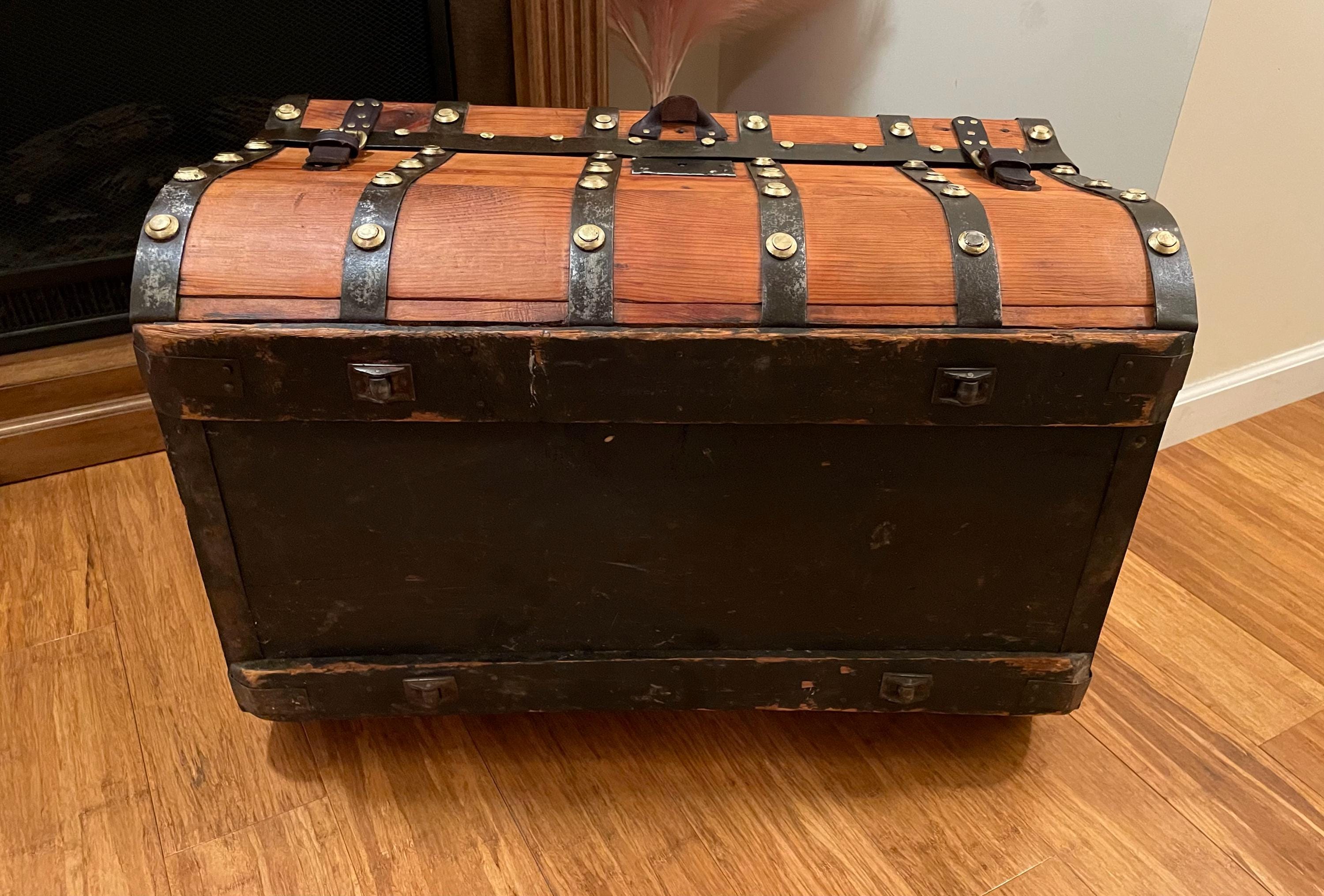 Restored Jenny Lind Antique Trunk Circa 1850 With Tray - Etsy