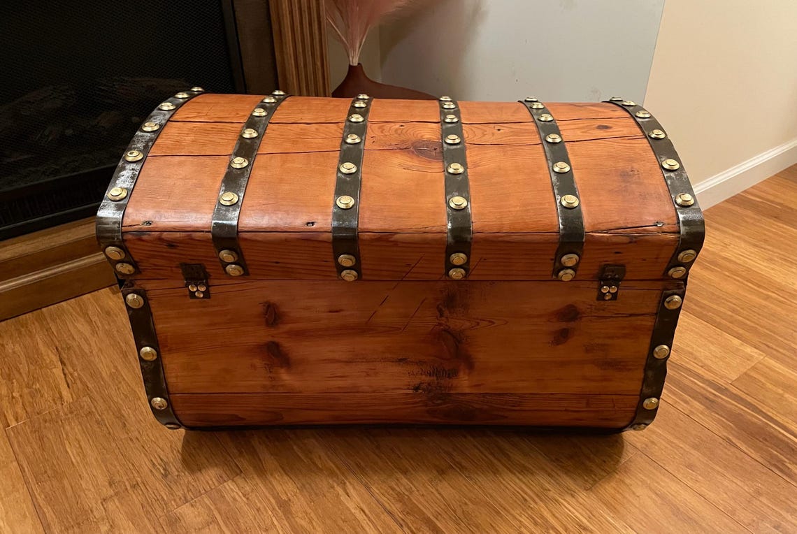 Restored Jenny Lind Antique Trunk Circa 1850 With Tray - Etsy