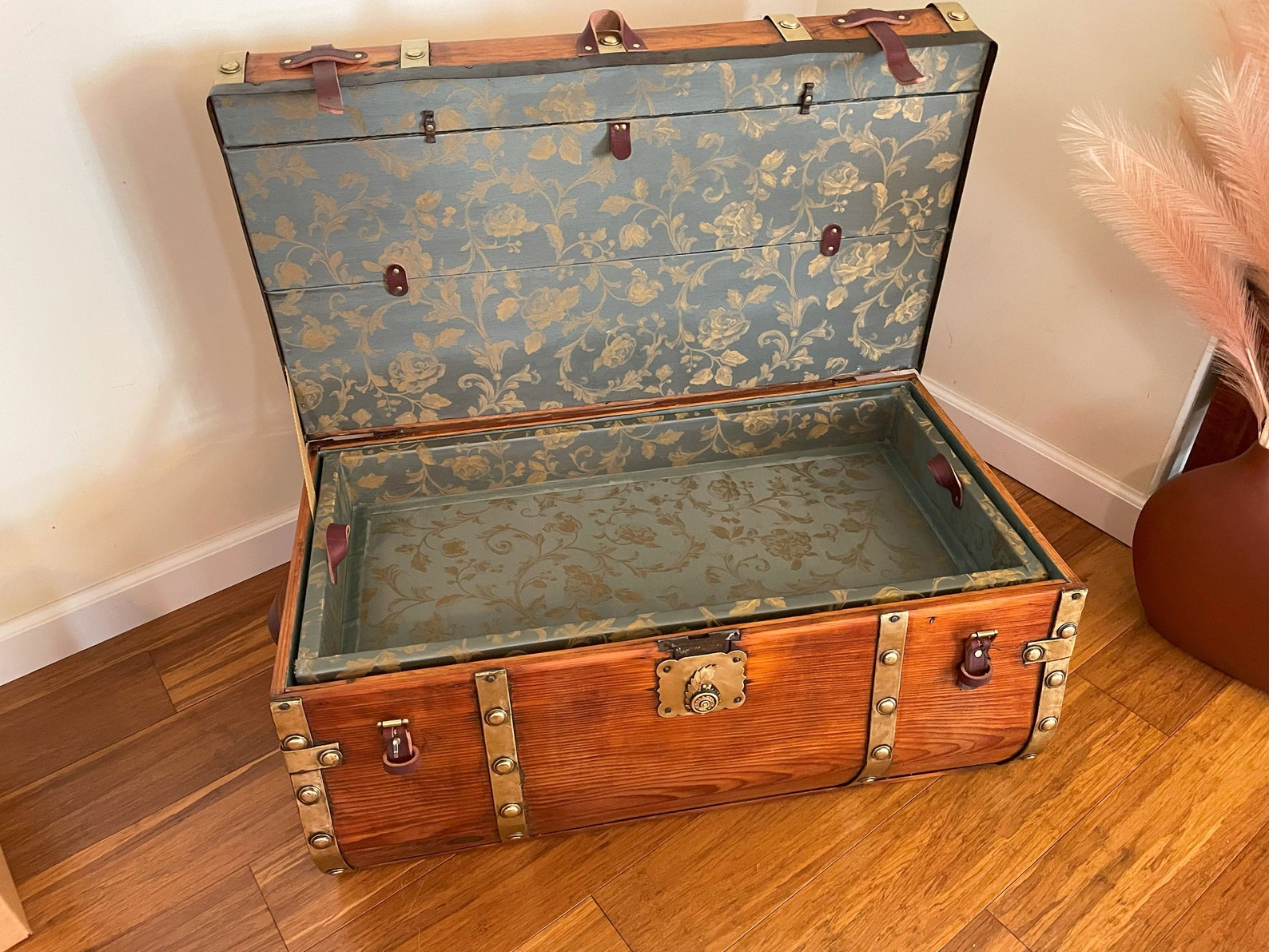 Restored Jenny Lind Antique Trunk Circa 1850 With Tray & Key - Etsy