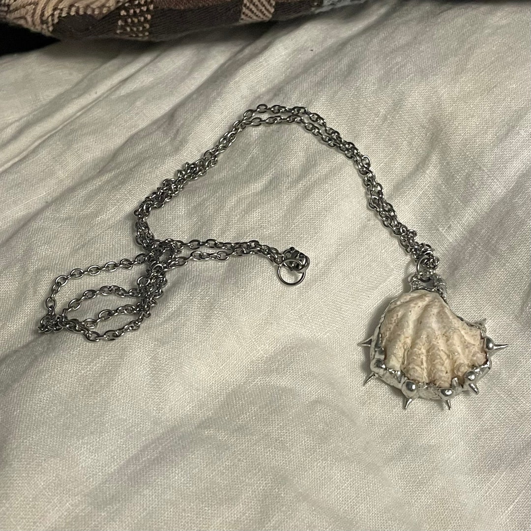 Soft Soldered Spiky Jewel Box Shell Pendant - Etsy