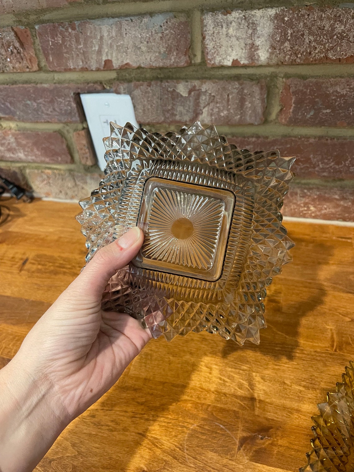 Federal Glass Candy Dish, Ruffled Edge Candy Dish, Vintage Candy Dish ...