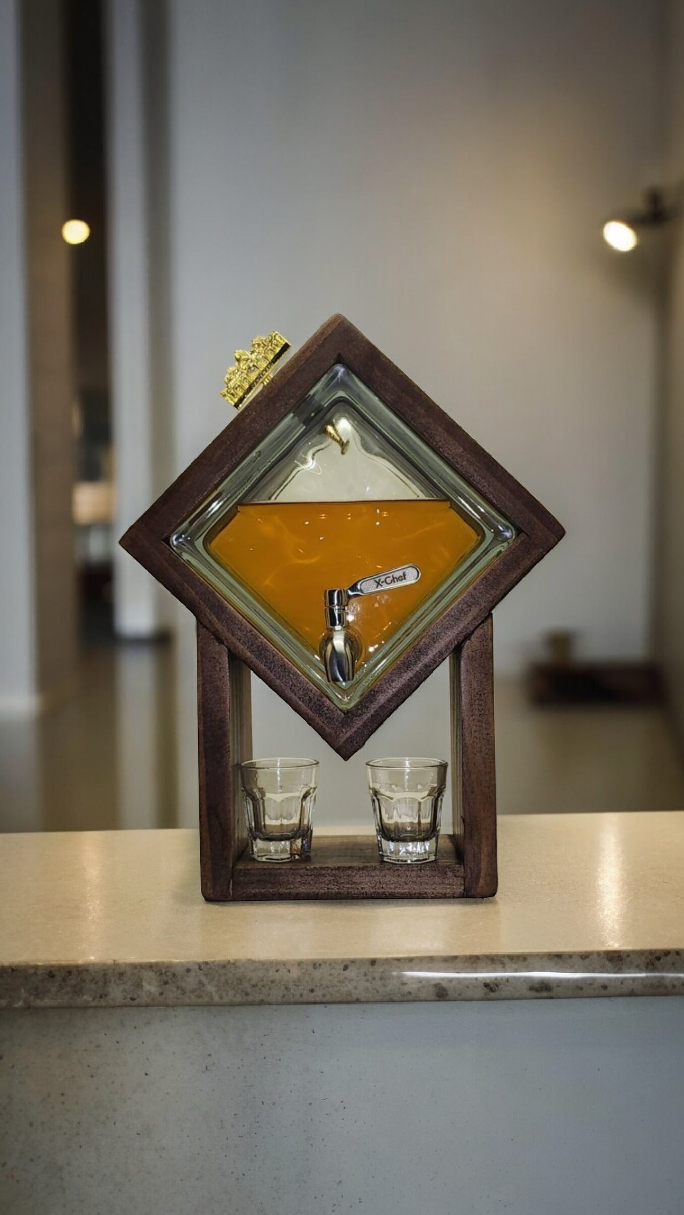 Whiskey Decanter Wooden Bourdon Decanter Wooden Alcohol Decanter Wood ...