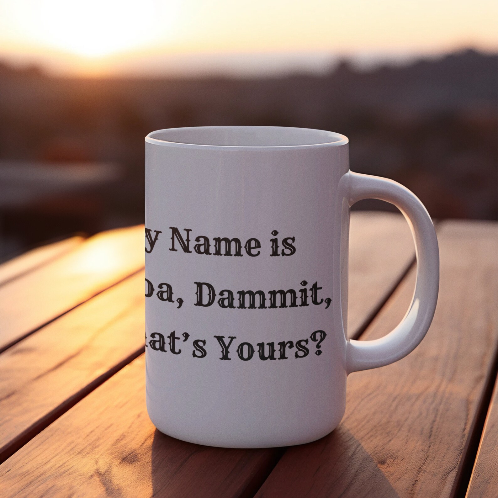 Horses Humor Coffee Mug Western Wit My Name's Whoa Dammit Cup Fun Horse ...