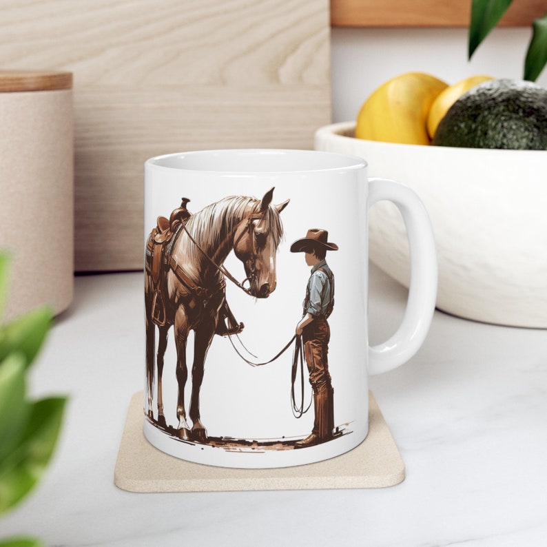 Little Buckaroo Coffee Mug Young Cowboy and His Horse Lover Gift ...