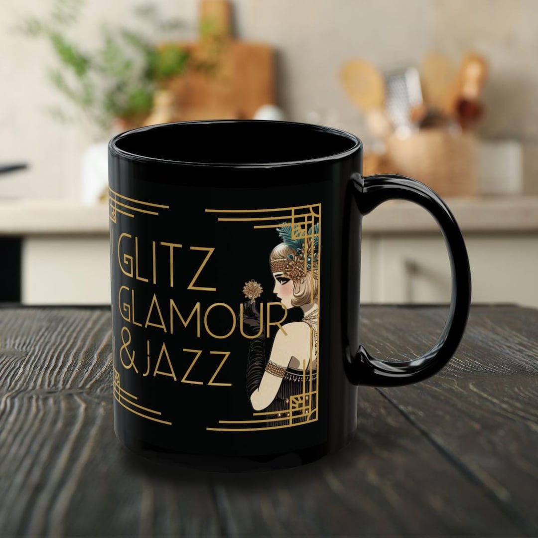 Gatsby Girl Mug Roaring 20s Vibes Flapper Girls Coffee Cup Gold Glitz ...