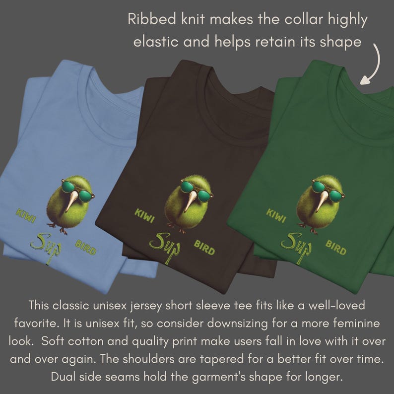 Kiwi Bird T-shirt New Zealand Punny Kiwi Fruit Top Funny T Shirt ...