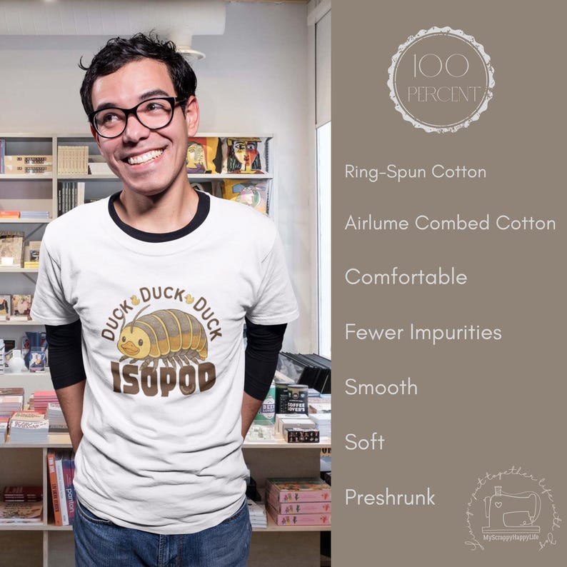 Rubber Ducky Isopod T-shirt | Funny Roly Poly Insect Unisex Graphic Tee ...