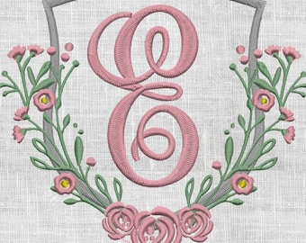 Crocus Font Frame Monogram Design font Not Included EMBROIDERY DESIGN ...