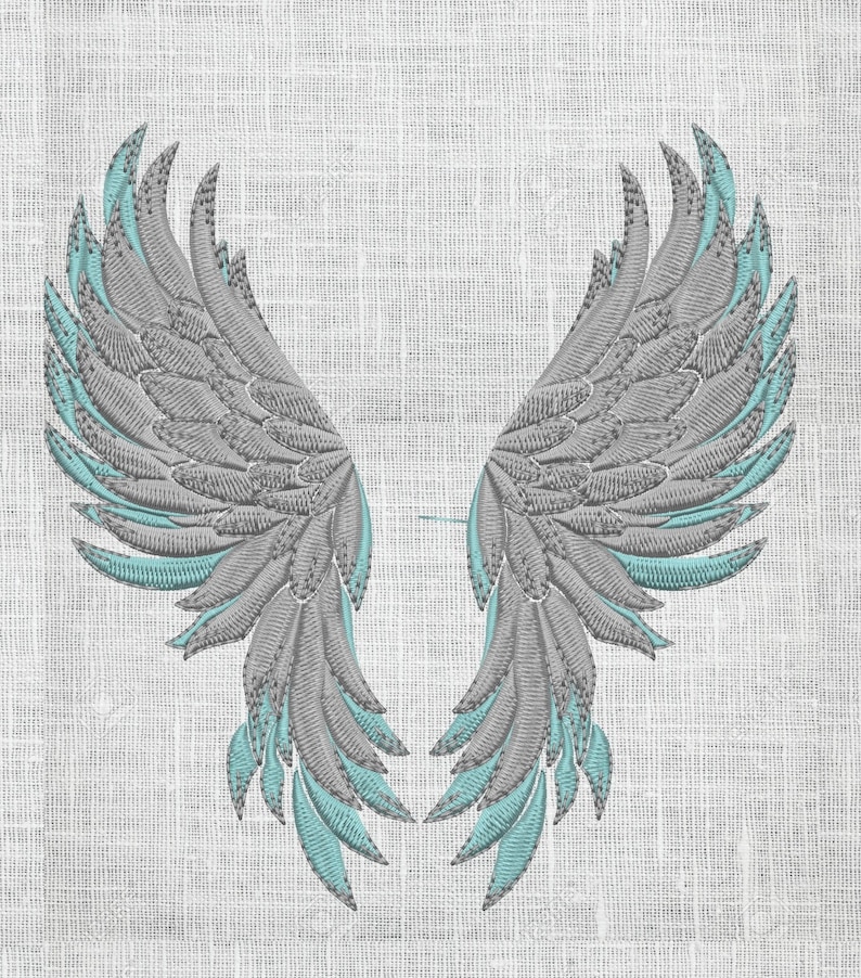 Angel Wings Embroidery Design Heavenly Embroidery DESIGN FILE Instant ...