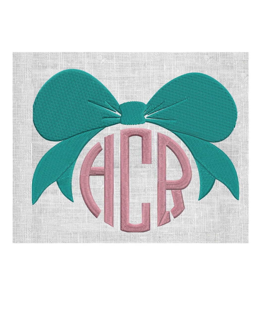 Bow Font Frame Monogram Design -font Not Included - EMBROIDERY DESIGN ...