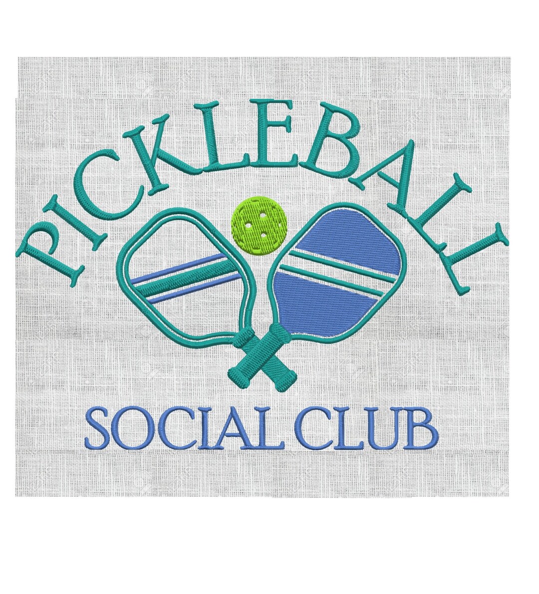Pickleball Social Club Embroidery DESIGN FILE - Instant Download - Vp3 ...
