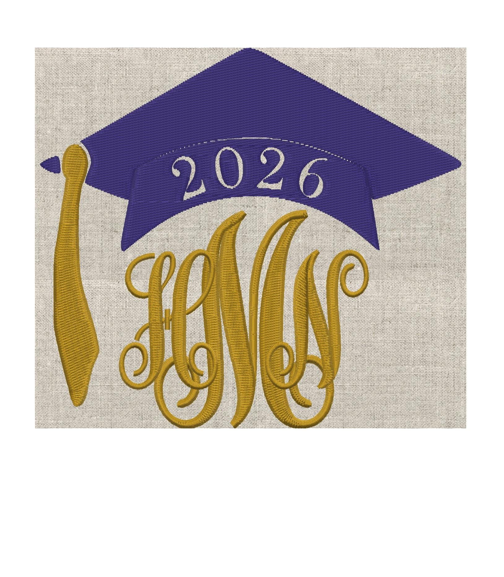 Graduation Cap 2026 Frame Monogram Design -font Not Included ...