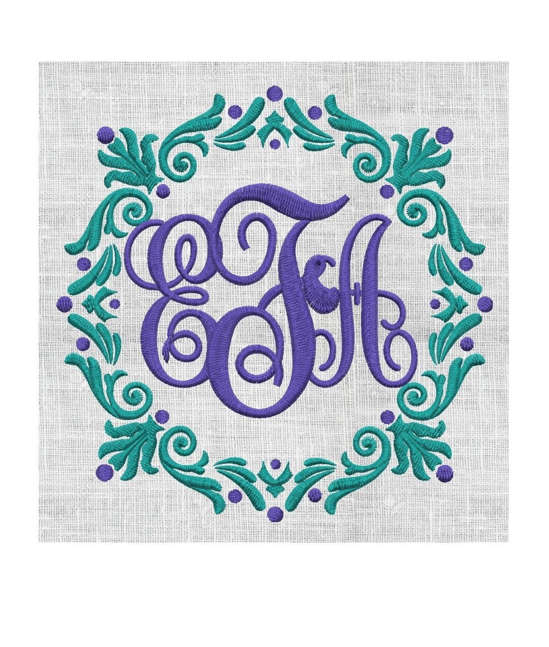 Heritage Font Frame Monogram Design -font Not Included - EMBROIDERY ...