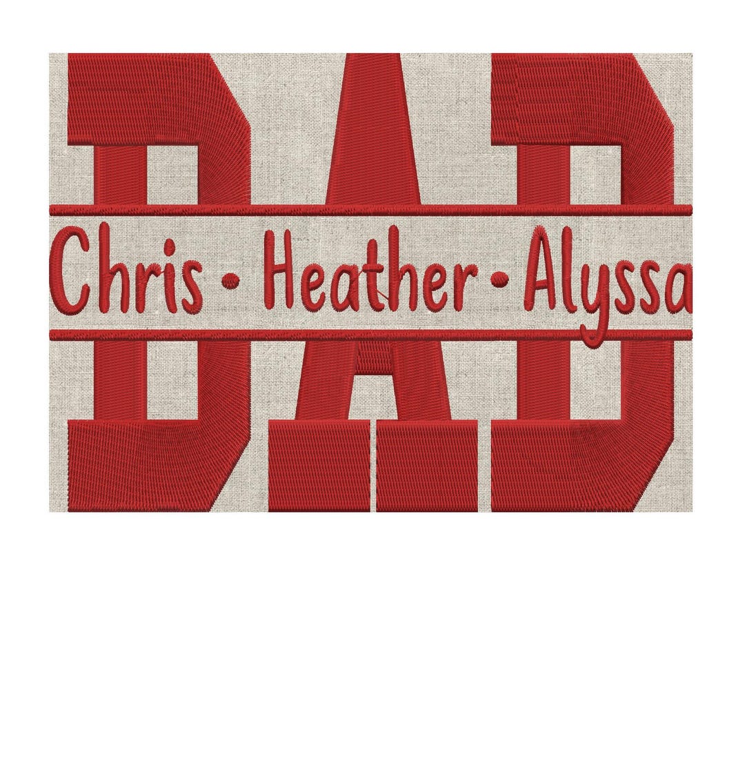 Split Dad Frame Monogram Design -font Not Included - EMBROIDERY DESIGN ...