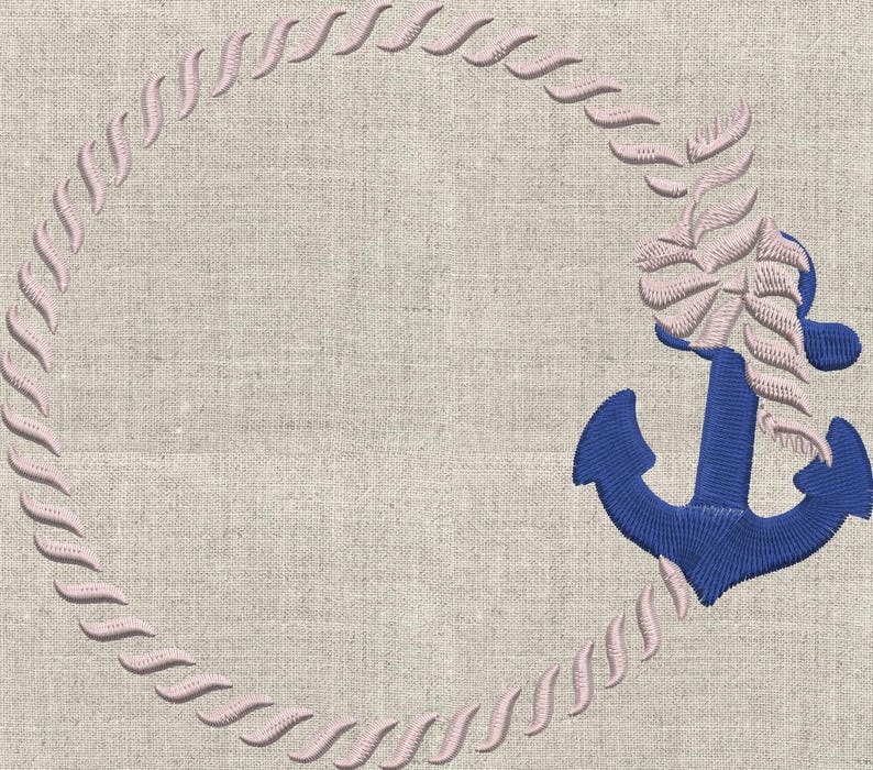 Nautical Rope Anchor Frame Monogram Design -font Not Included ...