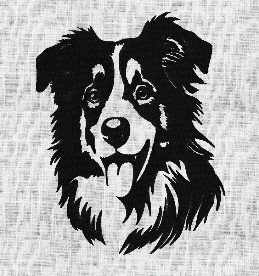 Australian Shepherd Dog Aussie Embroidery DESIGN FILE - Instant ...