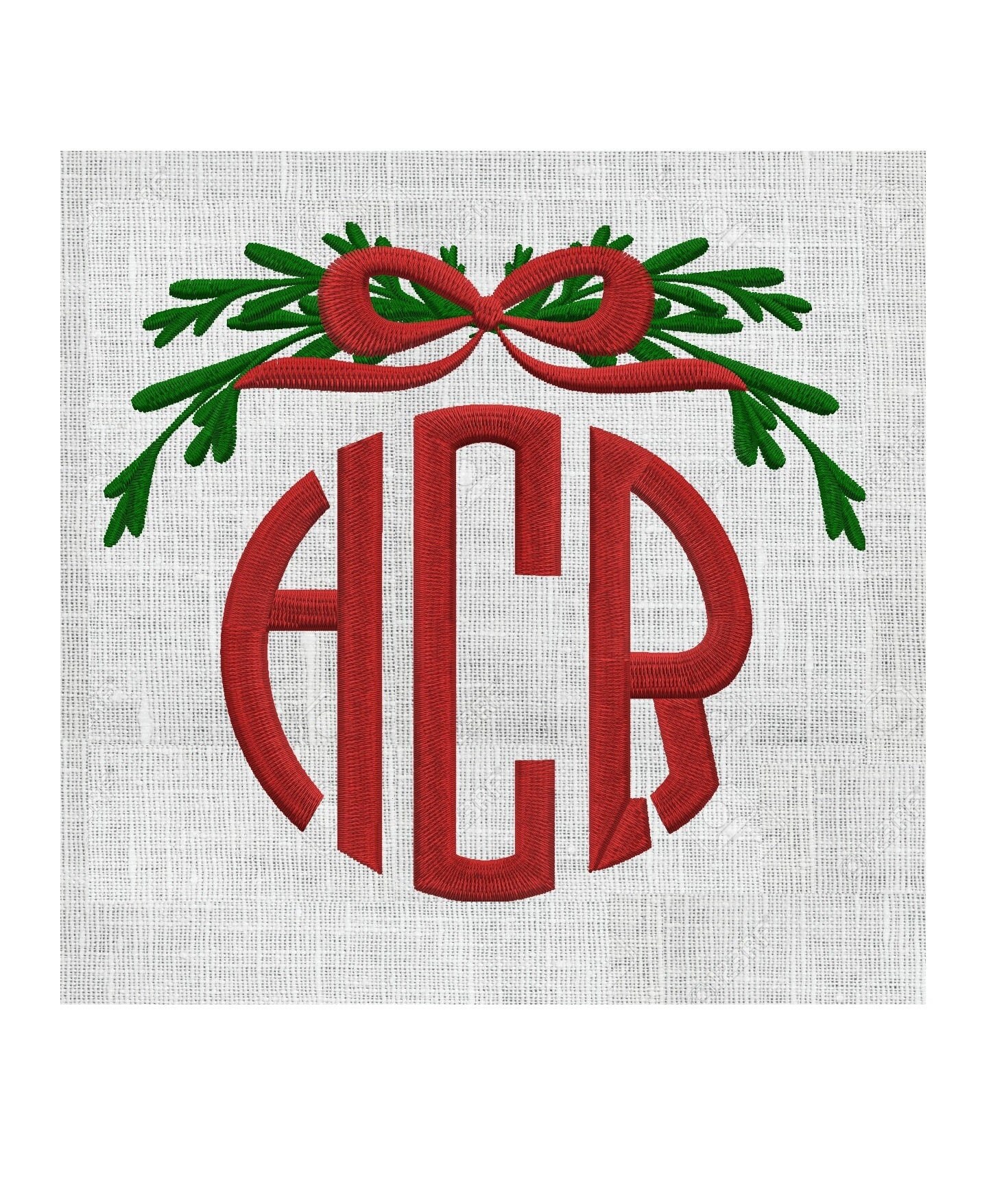 Bow Swag Font Frame Monogram Design -font Not Included - EMBROIDERY ...