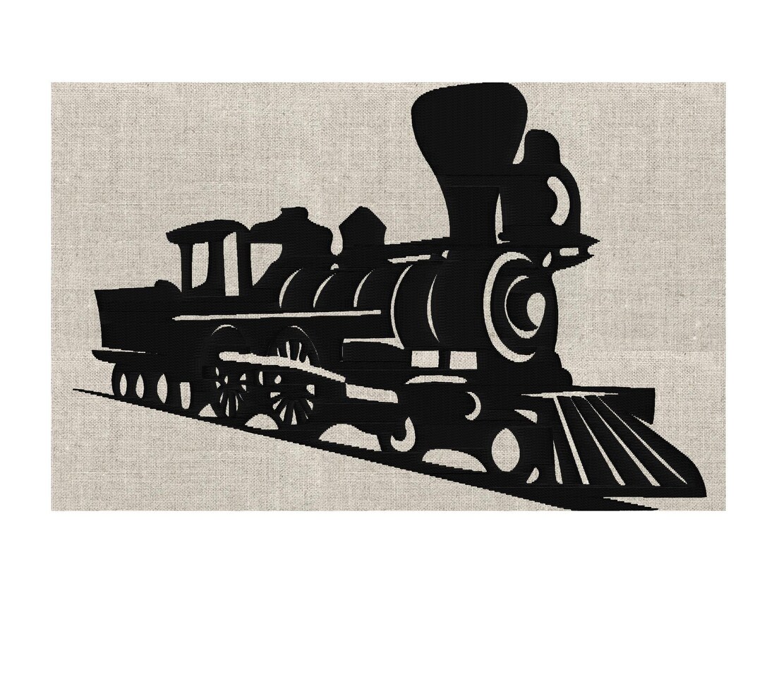 Train Locomotive Western Embroidery DESIGN FILE - Instant Download ...