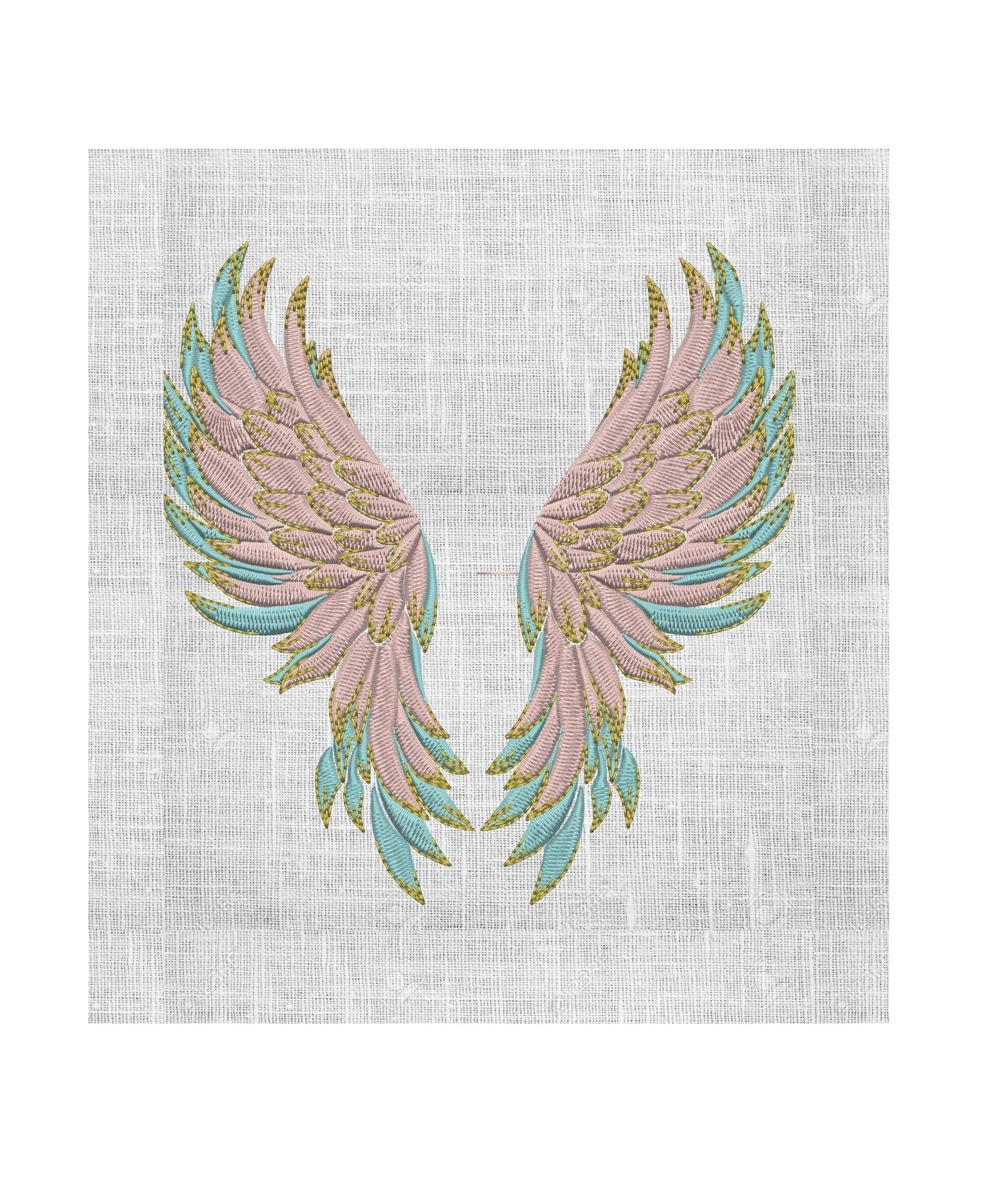 Angel Wings Embroidery Design Heavenly Embroidery DESIGN FILE Instant ...