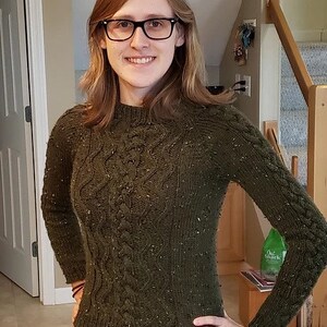 Double Braid Cable Sweater Pattern - Etsy