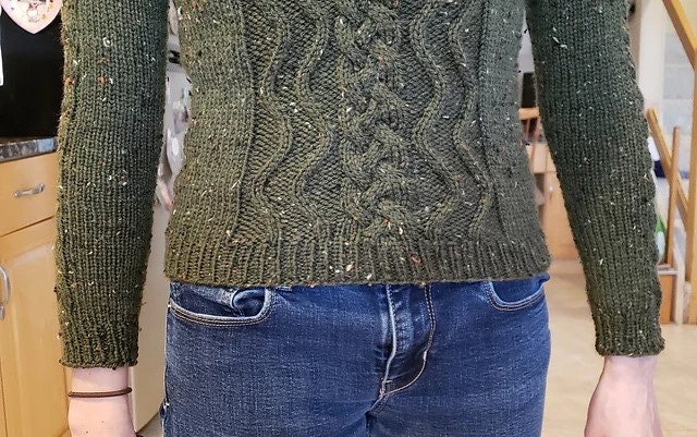 Double Braid Cable Sweater Pattern - Etsy