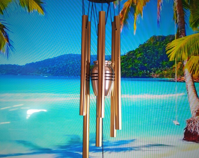 Urn Wind Chime With Stone Color of Your Choice or Wood. - Etsy