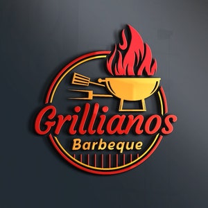 I Will Do Grill Logo, BBQ Logo, Steakhouse Logo, Food Logo, Restaurant ...