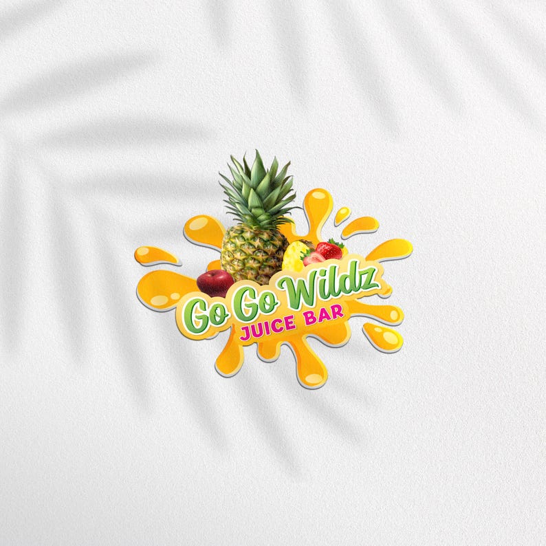 Modern Juice Shop Logo Design: Tropical Branding - Etsy