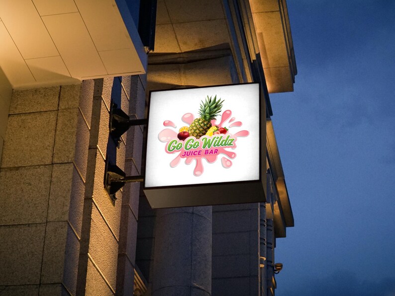 Tropical Juice Bar Logo Design | Custom Smoothie Logo - Etsy