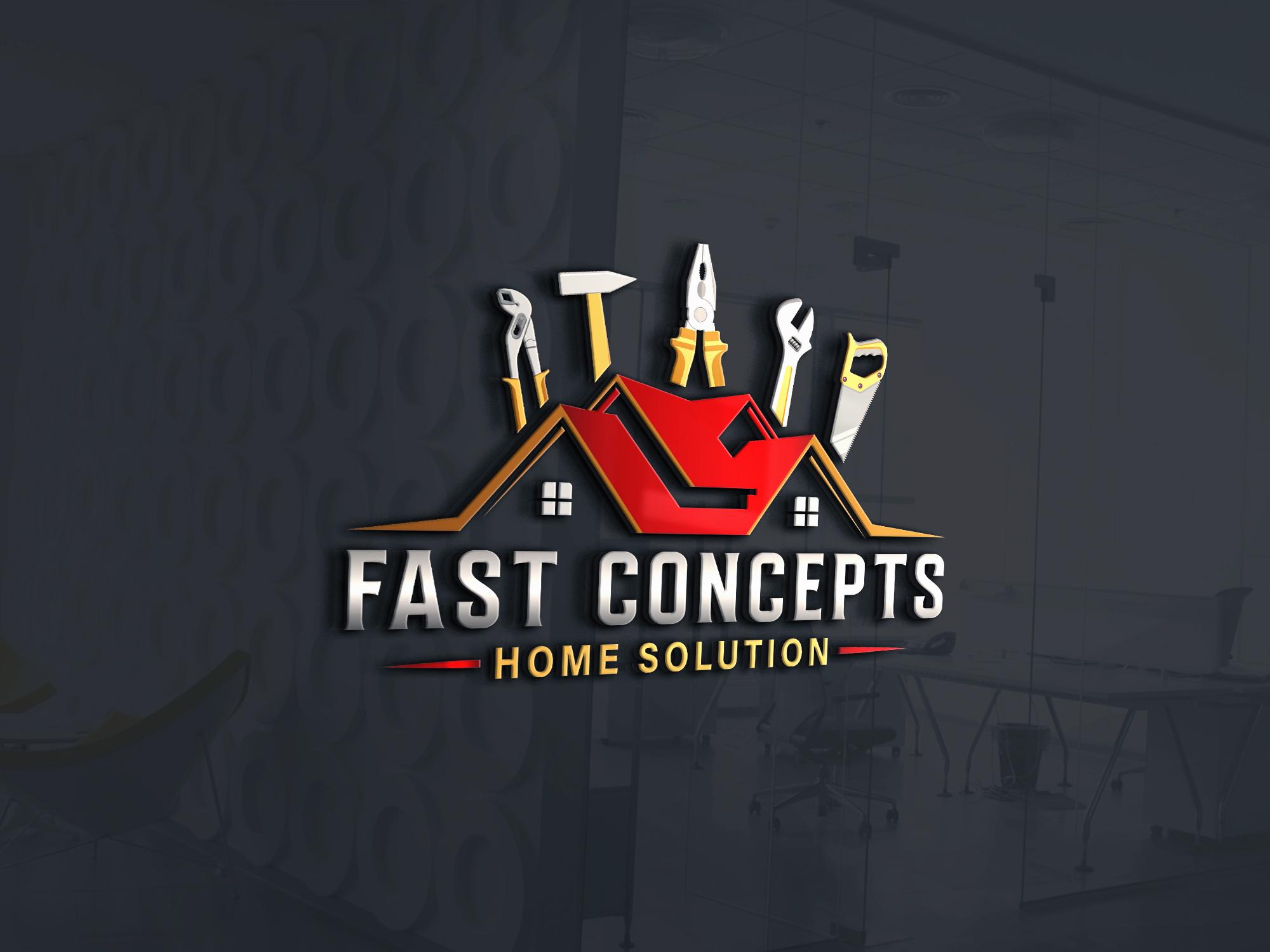 Construction Logo | Home Renovation Logo | Colorful Home Repair Logo ...