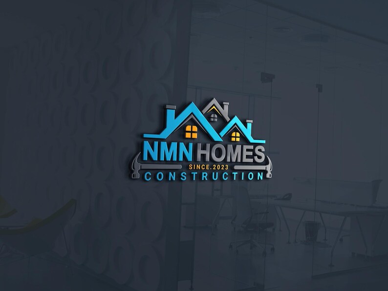 Modern Construction Company Logo Design: Home House Builder Business ...