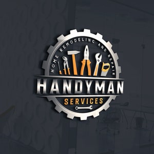 Handyman Services Logo | Construction Logo | Home Remodeling Repair ...