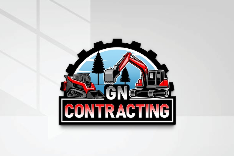Construction Logo | Excavator Logo | Bulldozer Logo | Skid Steer Logo ...