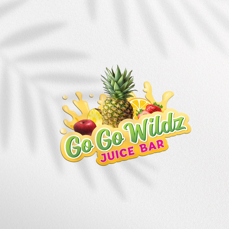 Modern Juice Shop Logo Design: Tropical Branding - Etsy