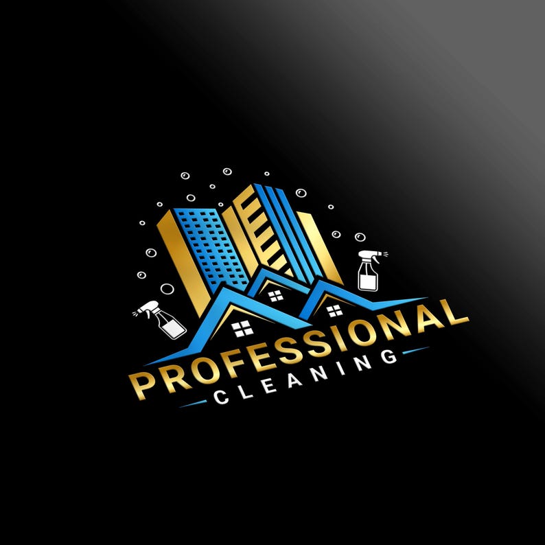 Professional Cleaning Logo Design: Modern Business Branding ...