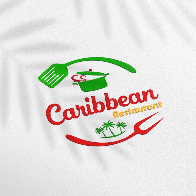 Custom Caribbean Restaurant Logo Design | Tropical Food Business ...