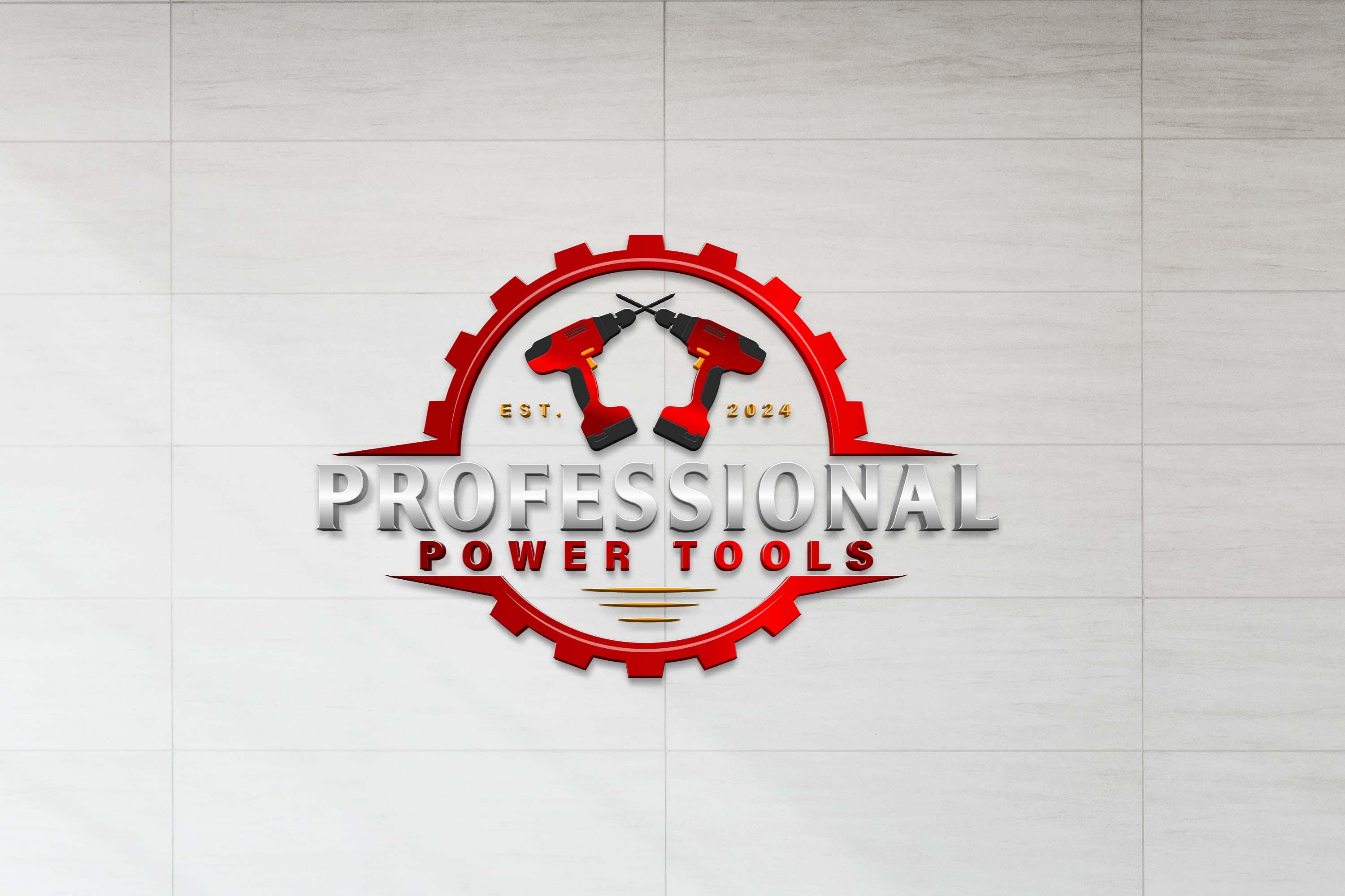 Construction Tools Logo, Electric Tools Logo, DIY Tools Logo Design ...