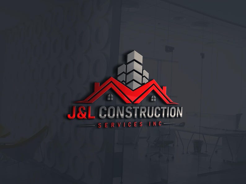 Custom Construction Logo Design: Building, Roofing, Contractor (JPEG ...