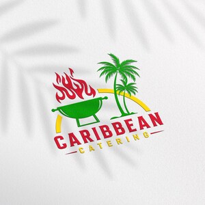 Custom Caribbean Restaurant Logo Design | Tropical Food Business ...