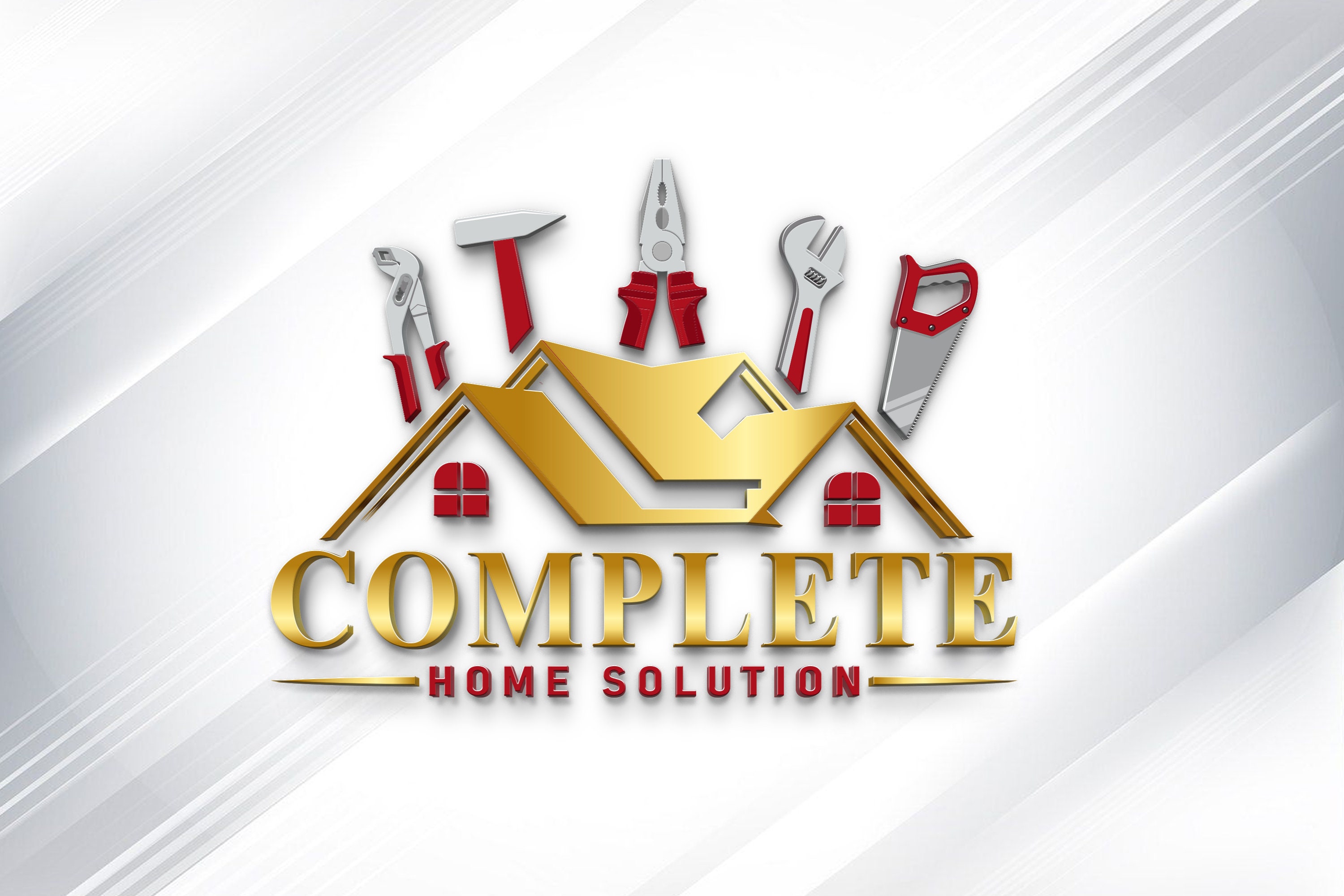 Home Solution Logo Home Remodeling Logo House Repair Logo Home ...