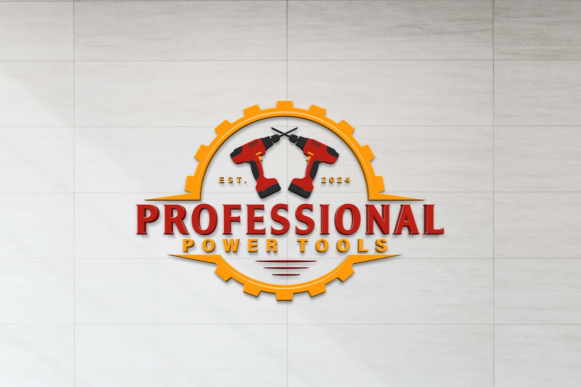Construction Tools Logo, Electric Tools Logo, DIY Tools Logo Design ...